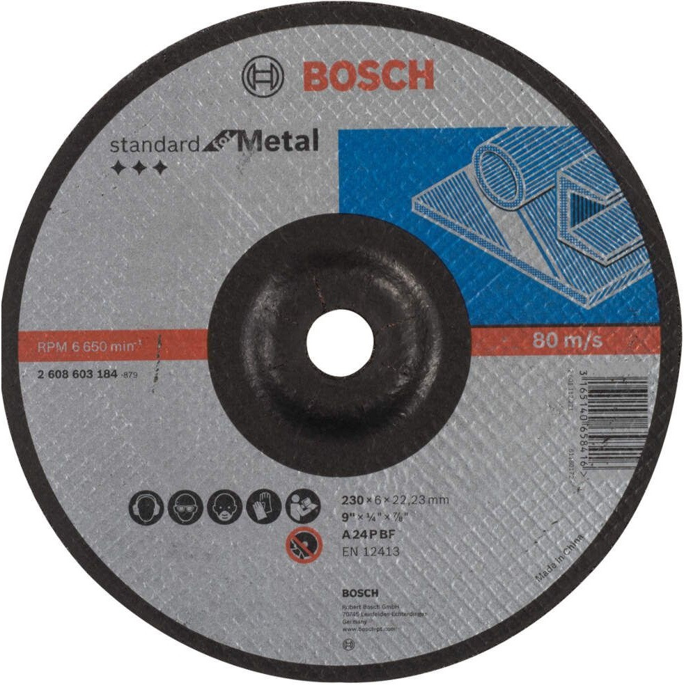Brusna ploča za metal - ispupčena Standard A 24 P BF 230x6mm BOSCH