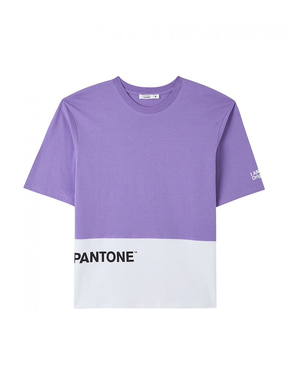 Majica za krupnije osobe u blok bojama Pantone Ljubičasta