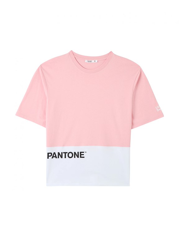 Majica za krupnije osobe u blok bojama Pantone Roze