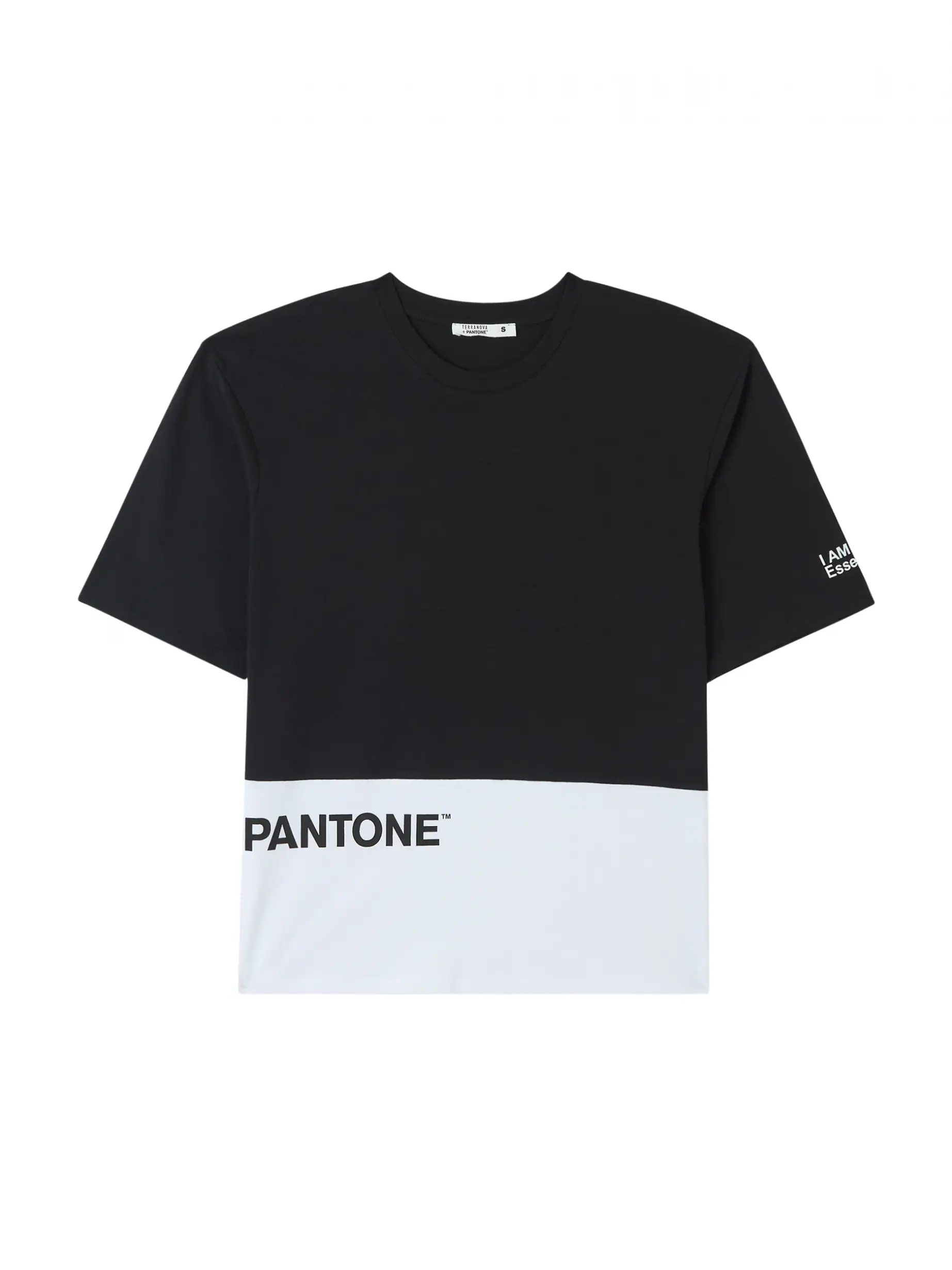 Majica za krupnije osobe u blok bojama Pantone Crna