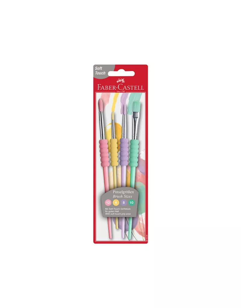 Četkica Faber Castell soft grip set 1/4 pastel 481620