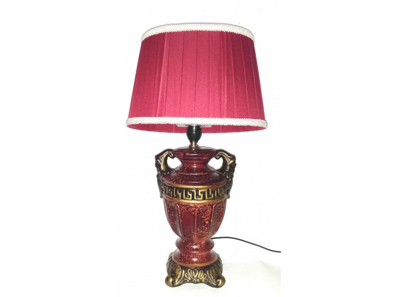 LAMPA - MAJOLIKA, ITALY, ABAZUR SATEN, 50cm