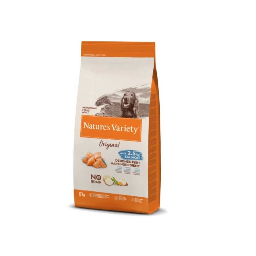 Nature's Variety Original Grain Free hrana za pse Adult Medium - Salmon 12kg