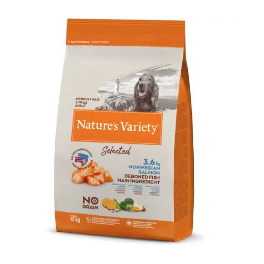 Nature's Variety Selected hrana za pse Adult Medium - Salmon 12kg