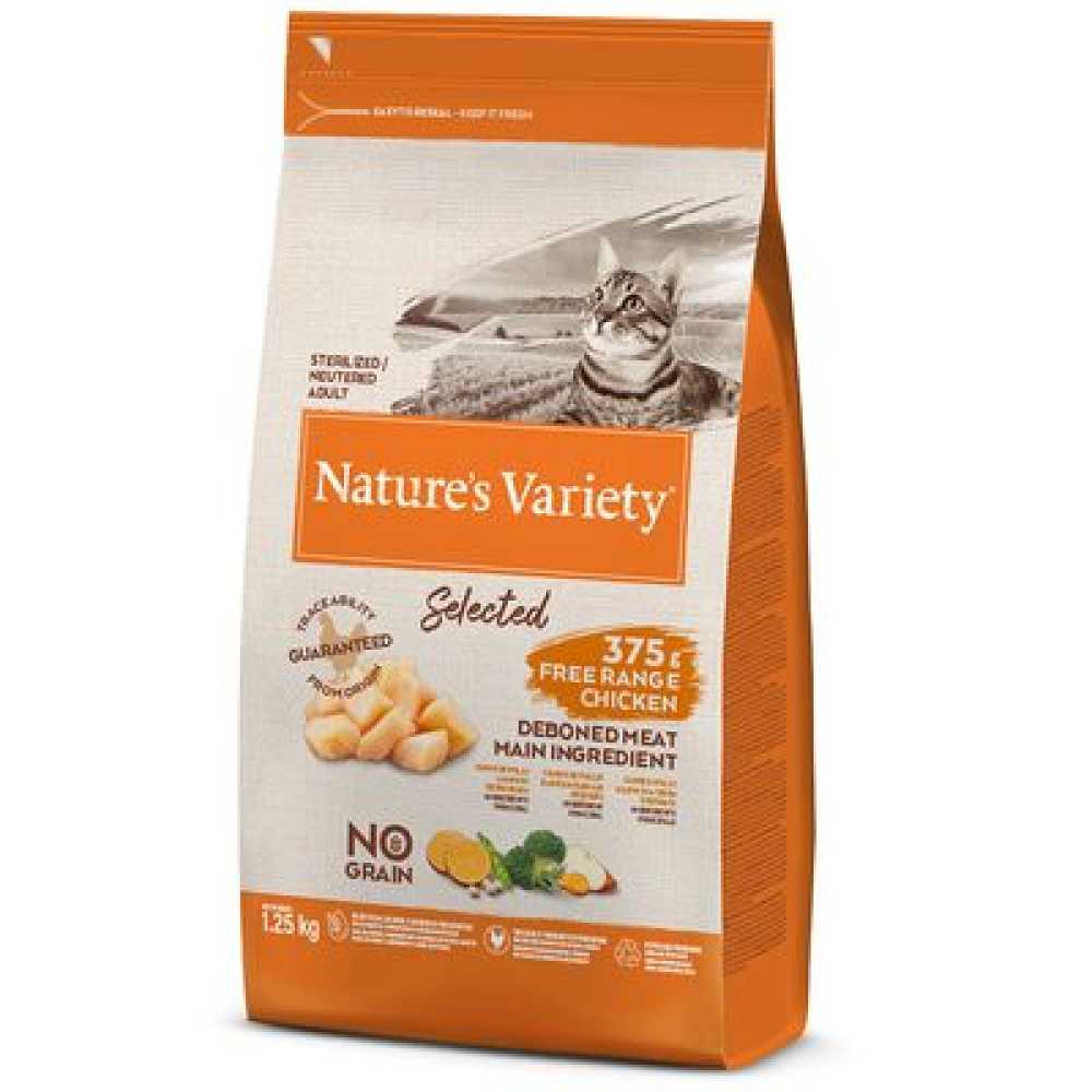 Nature's Variety Selected hrana za mačke Sterilised - Chicken 1.25kg