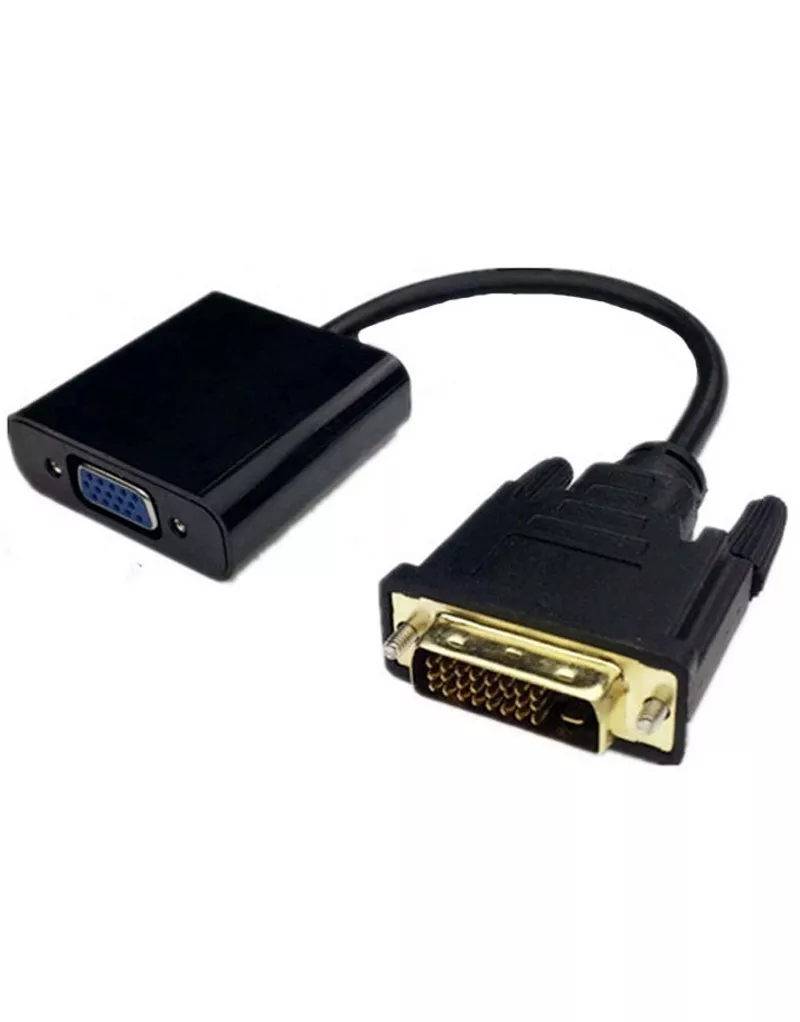 E-GREEN Adapter DVI-D (M) - VGA (F) crni