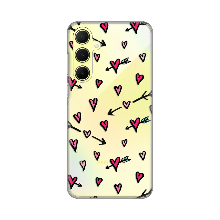 Maska(futrola) Silikonska Print Skin za Samsung A556B Galaxy A55 5G Heart Pattern