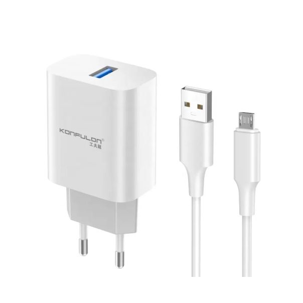 KONFULON Kućni punjač C87+USB Mikro Px22, 5V/3A