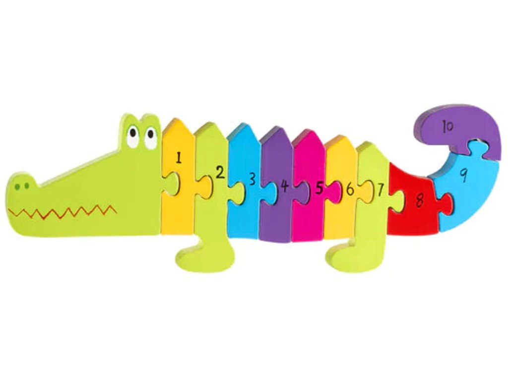 Orange Tree Toys Drvene puzzle krokodil sa brojevima