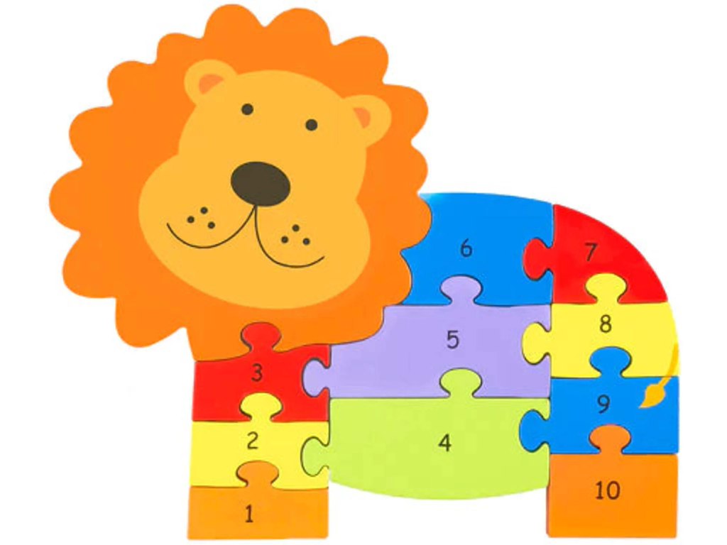 Orange Tree Toys Drvene puzzle lav sa brojevima