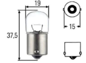 Sijalica 12V 10W R10W (postolje BA15s) Hella