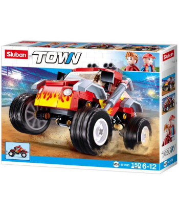 Sluban kocke za decu Vozilo off road Red 150 delova - A072642
