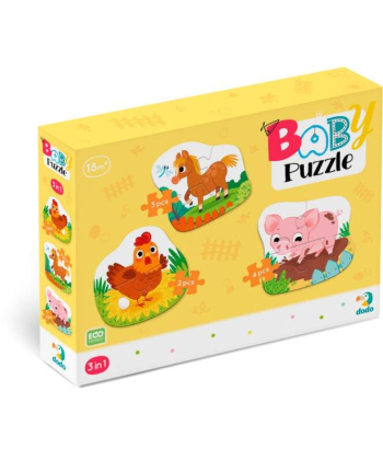 Dodo puzzle za decu 3u1 Dan na farmi 9 delova - A074766