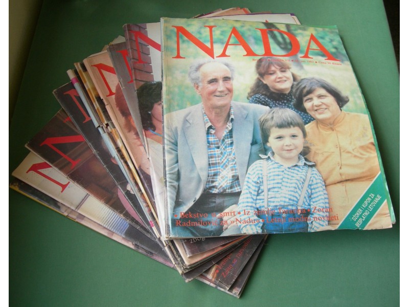 Časopis NADA. 11 komada iz 80-ih, lot