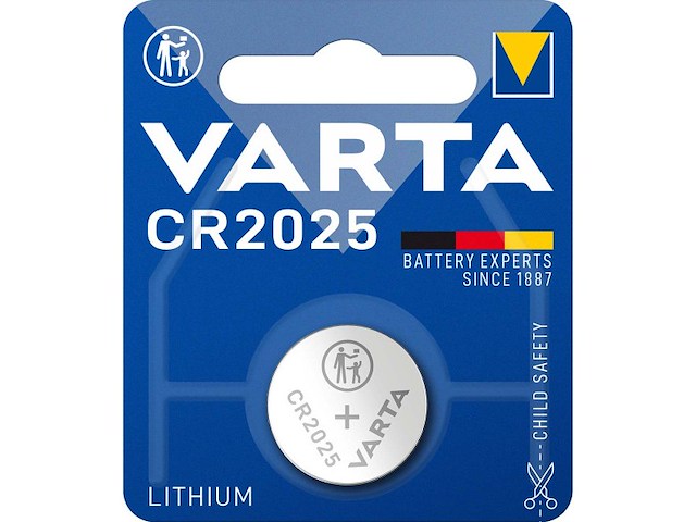 VARTA baterija CR 2025 3V Litijum baterija dugme, Pakovanje 1kom