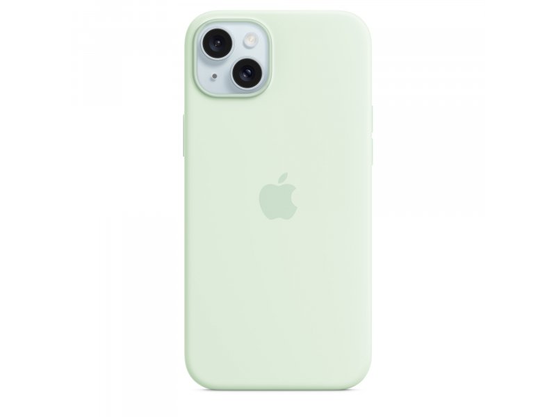 APPLE IPhone 15 Plus Silicone Case With MagSafe – Soft Mint ( Mwng3zm/A )