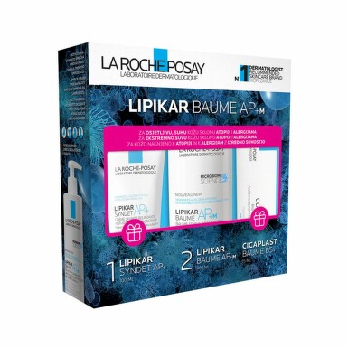 La Roche-Posay Lipikar Baume AP+M, 400 ml + Syndet AP+, 100 ml + Cicaplast Baume B5+, 15 ml PROMO