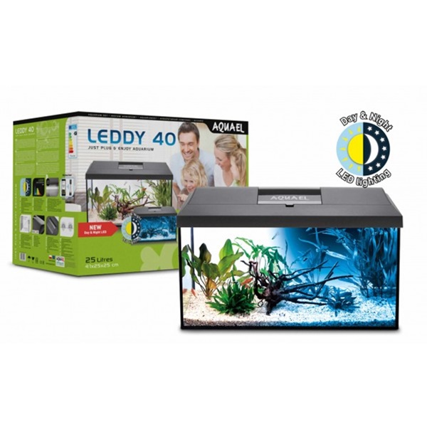 Akvarijum Leddy 40, 25 litara, crni – bez dekoracije