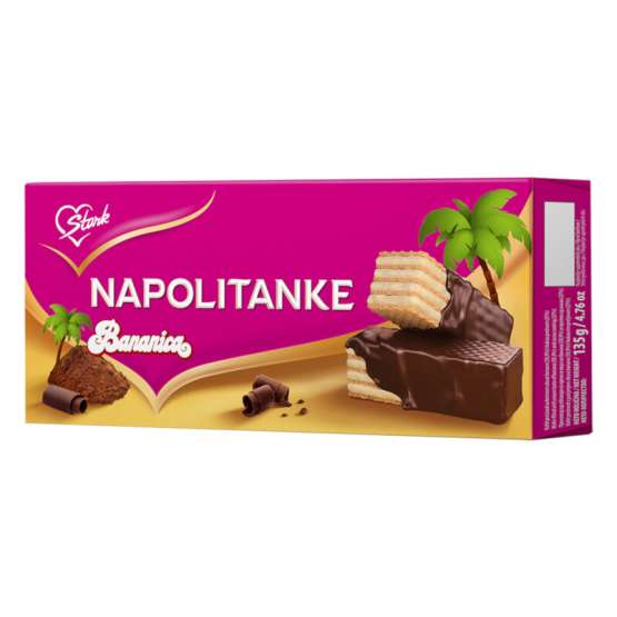 Napolitanke ŠTARK čoko bananica prelivene 135g