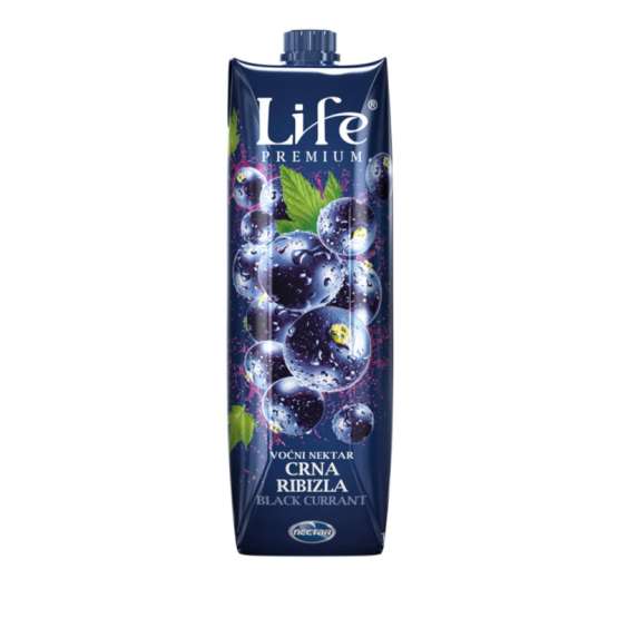 Negazirani sok NECTAR LIFE crna ribizla premium 1l