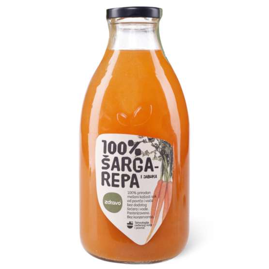 Negazirani sok ZDRAVO šargarepa i jabuka 750ml