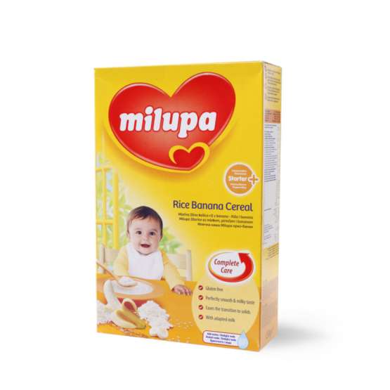 Žitarice sa mlekom MILUPA banana, pirinač 250g 4m+