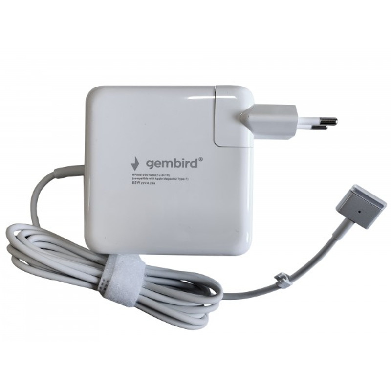 NPA85-200-4250 (TJ-341N Apple Type-T) Gembird punjac za MacBook 85W-20V-4.2A, Magsafe2 Type-T