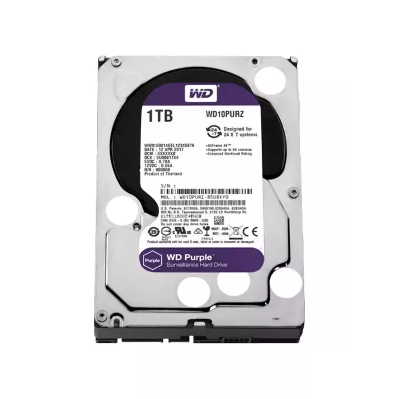 Hard disk 1TB SATA3 Western Digital Caviar 64MB WD10PURZ Purple