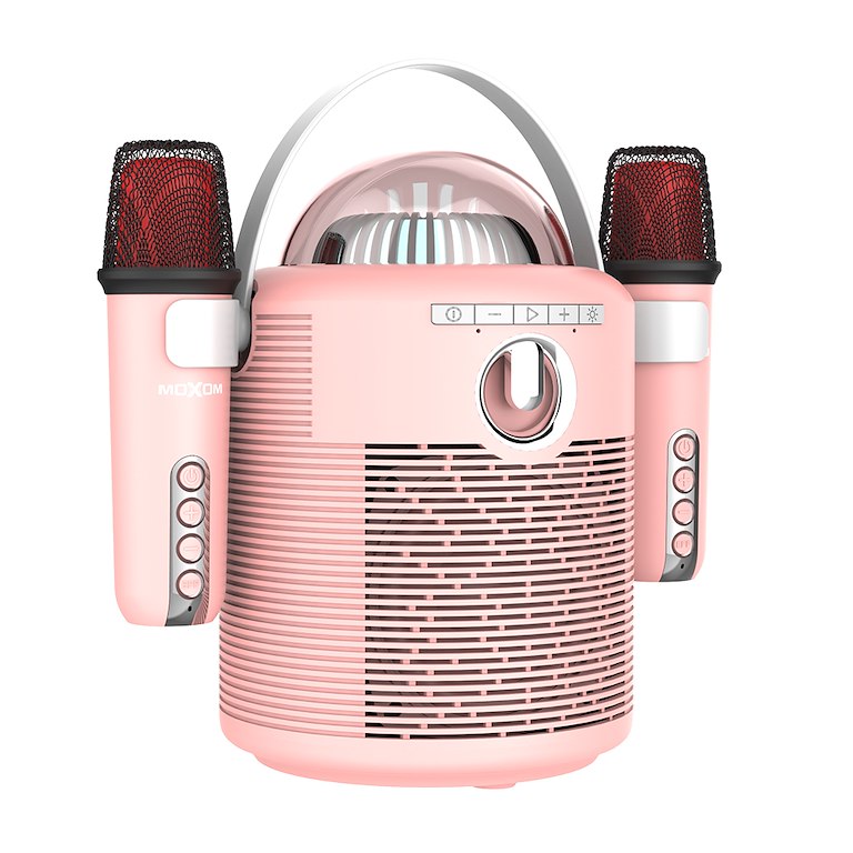 Zvucnik Bluetooth Moxom MX-SK66 sa dva mikrofona pink (MS)