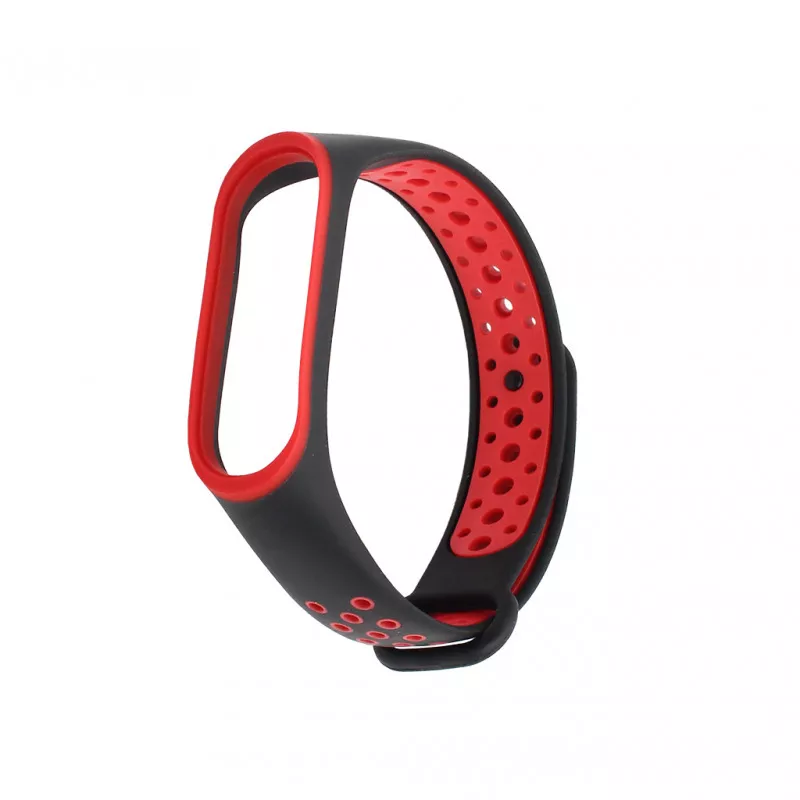 Narukvica za smart watch Xiaomi Mi Band M3/M4 crno crvena