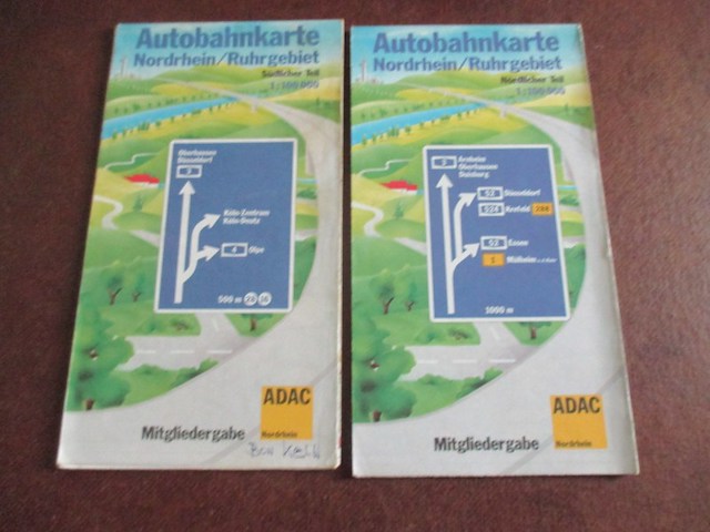 Lot : Auto karte Rurske oblasti Nemačka