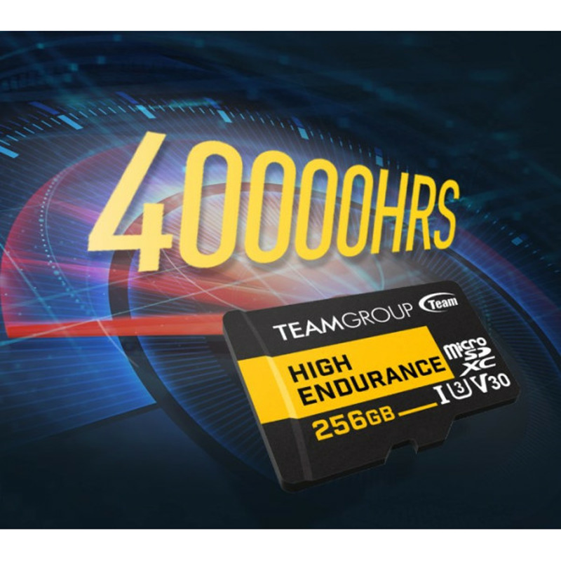 TeamGroup MICRO SDXC 256GB High Endurance UHS-I U3 V30,100/50MB/s, THUSDX256GIV3002 ZA VIDEO NADZOR!