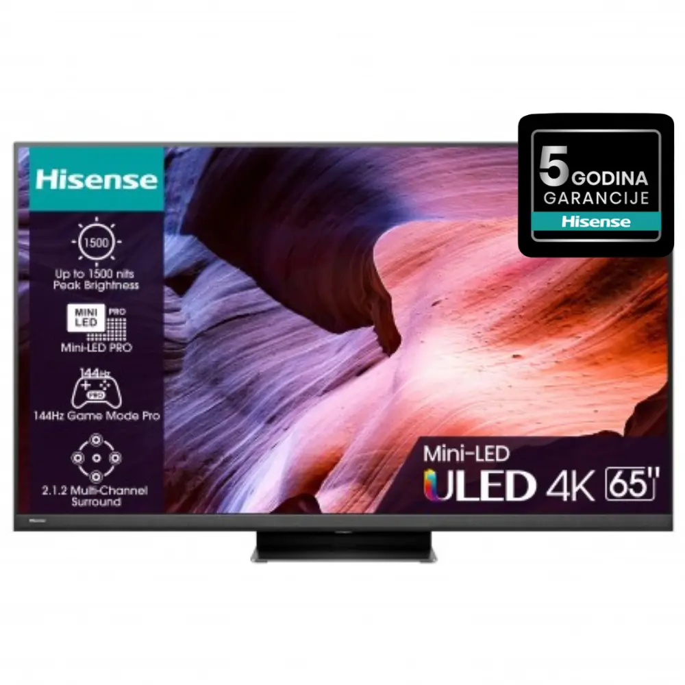 HISENSE 65U8KQ Televizor, 65", Smart, ULED, 4K UHD, VIDAA, Crni