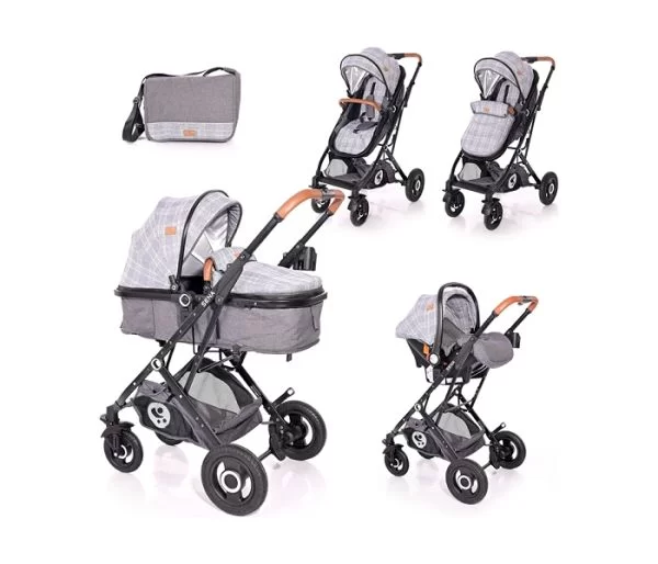 KOLICA ZA BEBE SENA SET GREY SQUARED