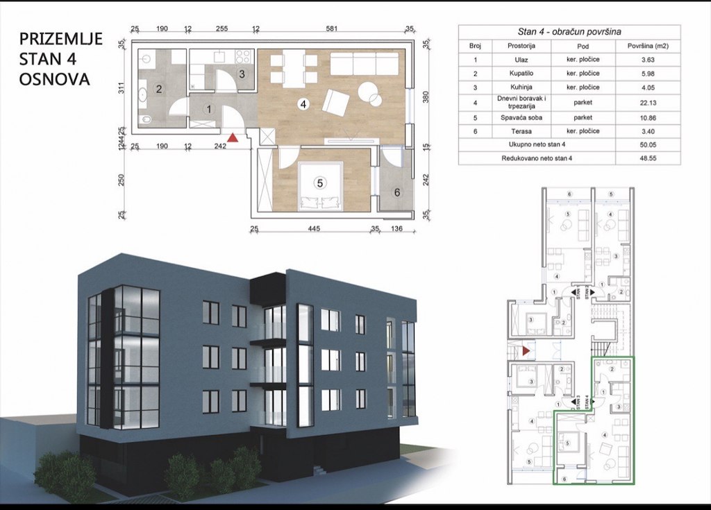 NOVI SAD - TELEP - 48. 55 m2