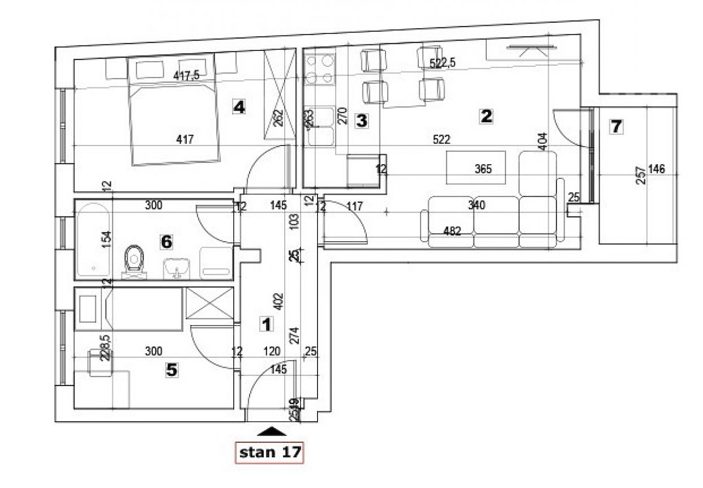 NOVI SAD - PODBARA - 49. 00 m2