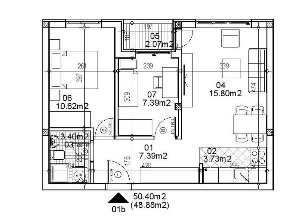 NOVI SAD - TELEP - 48. 83 m2