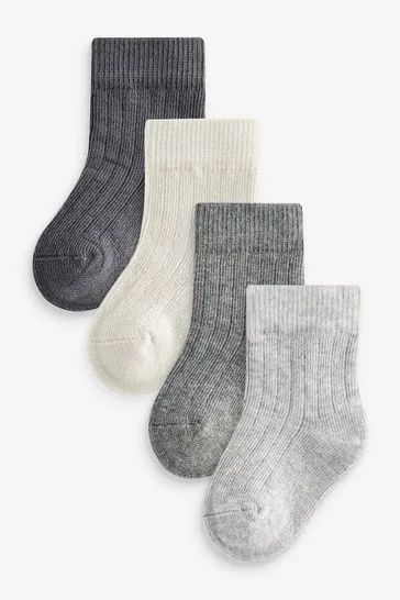 Baby Socks 4 Pack (0mths-2yrs)