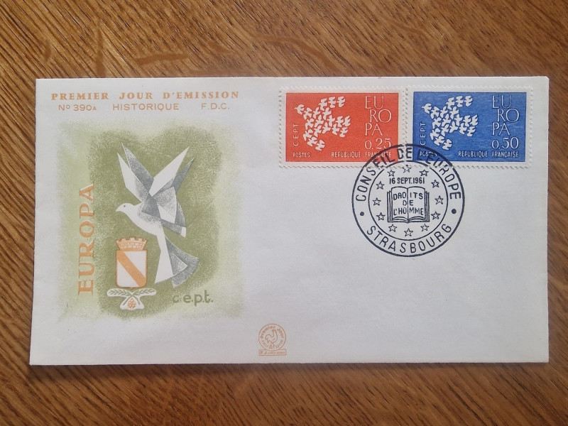 FDC FFrancuska 1961 Europa Cept Odličan Pečat