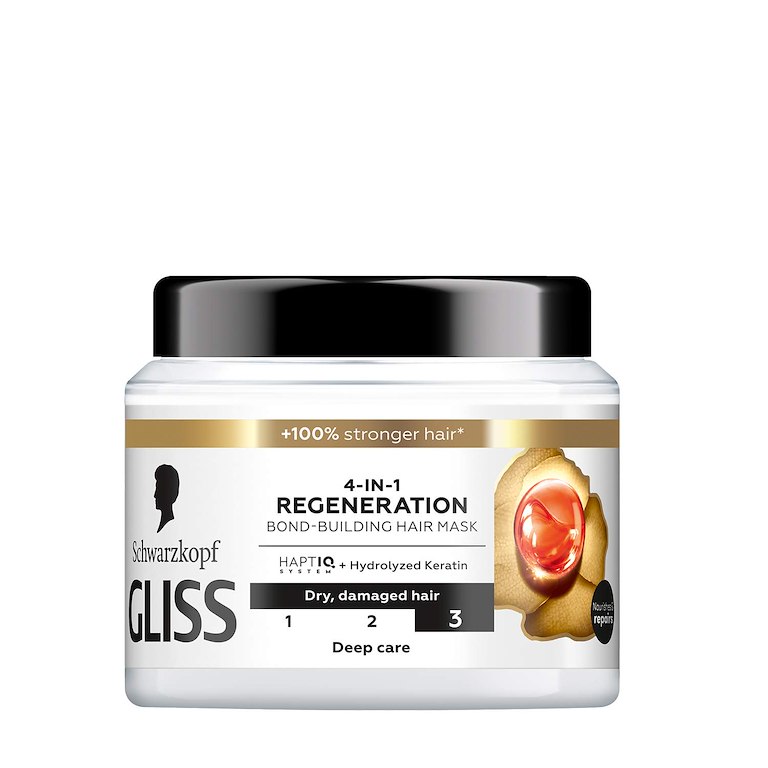 Gliss maska za kosu u teglici regeneration 400ml gliss