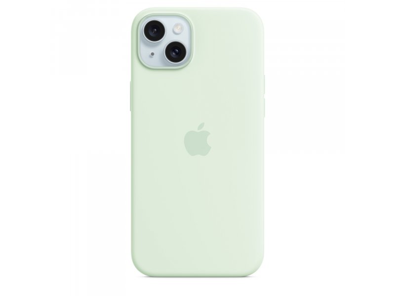 APPLE IPHONE 15 PLUS SILICONE CASE WITH MAGSAFE – SOFT MINT ( MWNG3ZM/A )