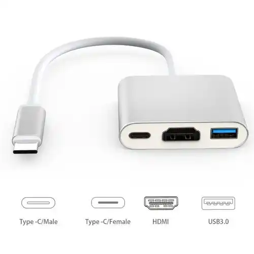 ADAPTER KONVERTER TIP C – HDMI/USB 3.0/TIP C KETTZ TCH-300