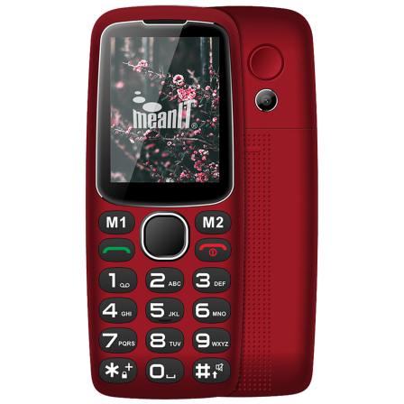 Mobilni telefon, 2.4" ekran, BT, SOS dugme, crveni - Senior 10, Crveni MeanIT