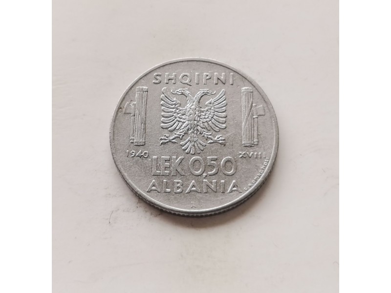 0.50 lek 1940 R Albanija