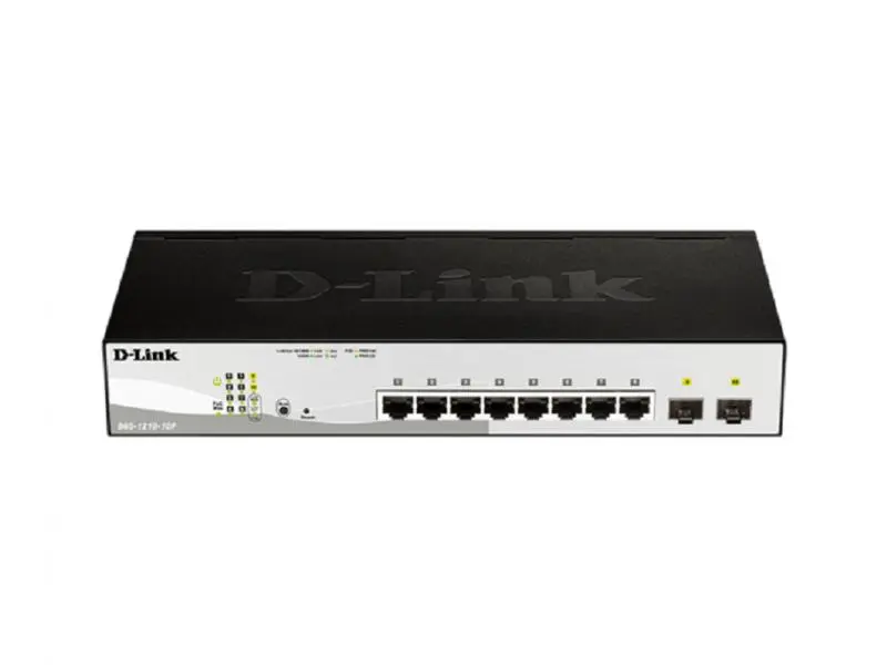 D LINK DGS-1210-10P Smart LAN Svič, 8PoEport/2SFP Crni