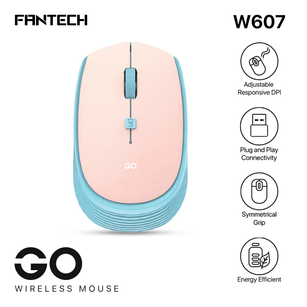 Mis Wireless Fantech W607 GO roze
