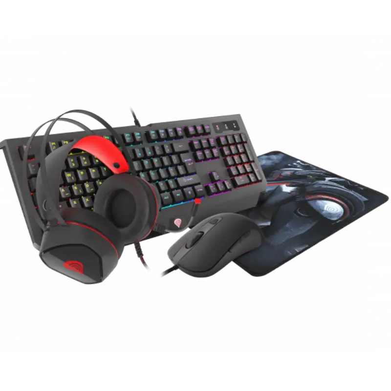 GENESIS Tastatura + miš + podloga + slušalice Cobalt 330 RGB