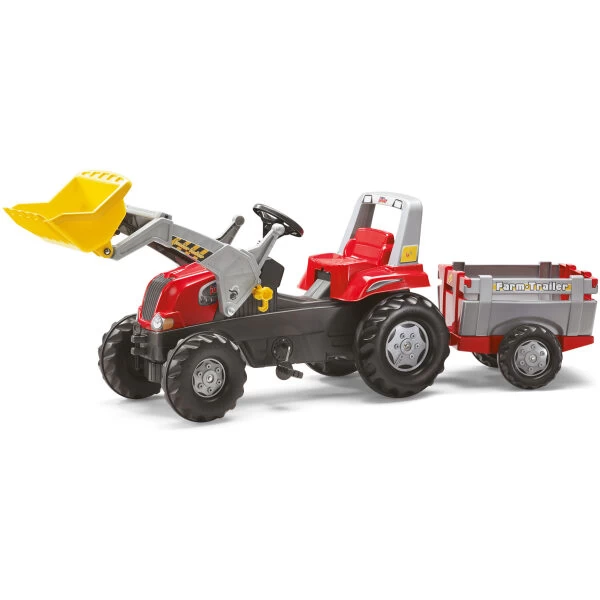 Rolly Toys Traktor na pedale Junior sa prikolicom i kašikom (811397)