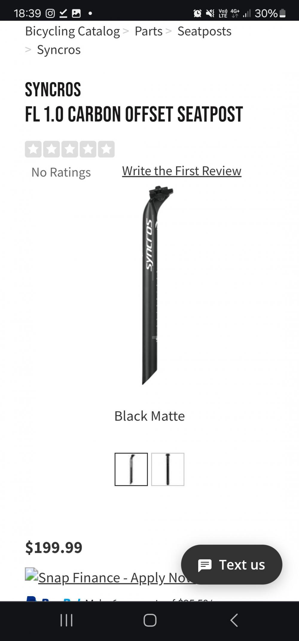 SYNCROS FL 1.0 CARBON OFFSET 34.9 400mm