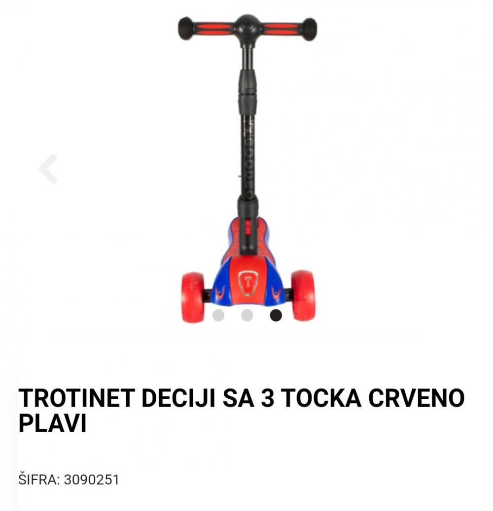 Trotinet crveno plavi sa 3 točka 3090251